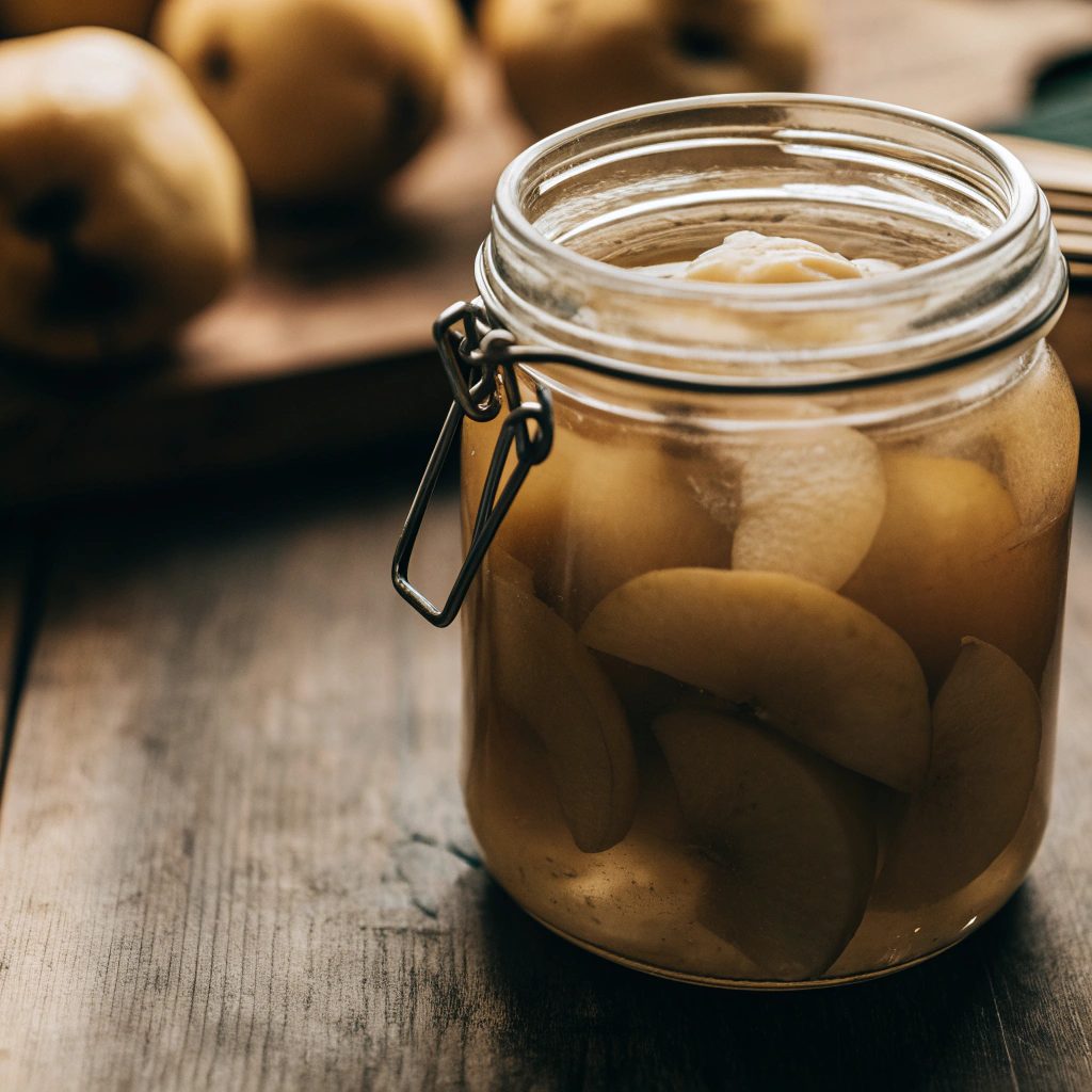 Golden Quince Preserve in Syrup - kitchenmagic3.com